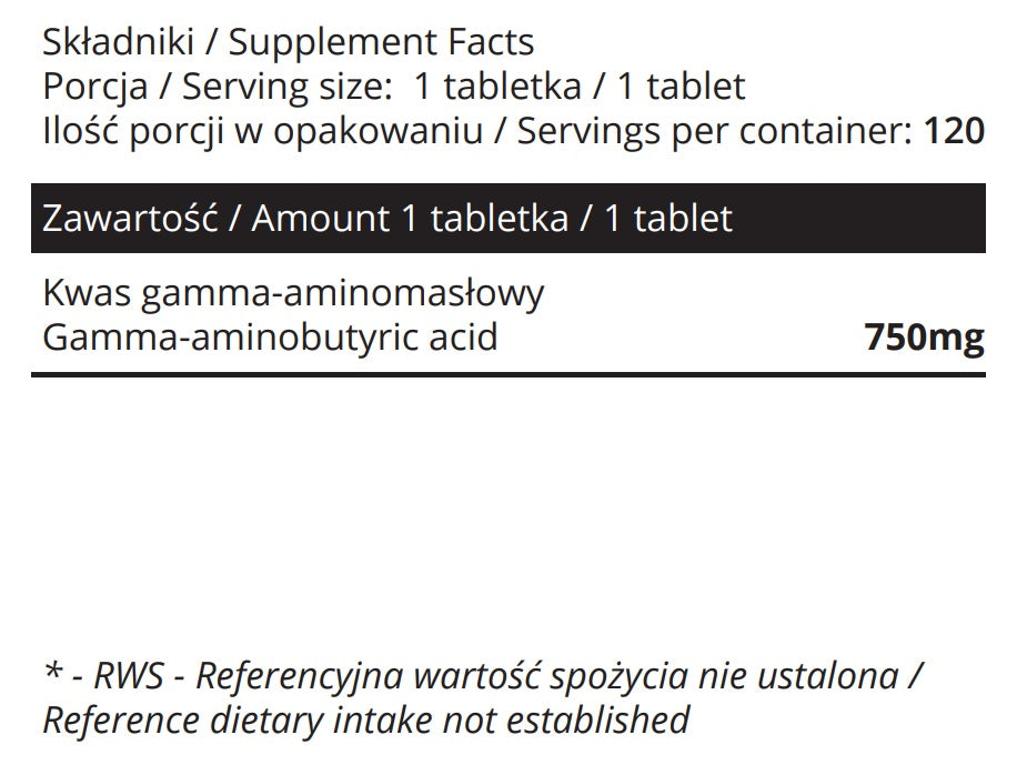 GABA - 750 mg - 120 tabletter - Sowelo – MT Health GmbH