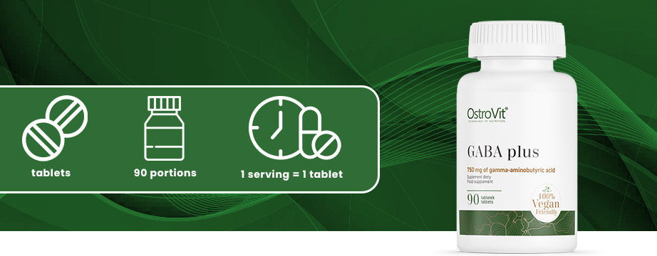 GABA Plus med Melatonin - 750 + 1 mg - 90 tabletter - OstroVit – MT ...